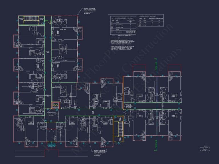 Modern Apartment Complex House Plan with Detailed Designs
