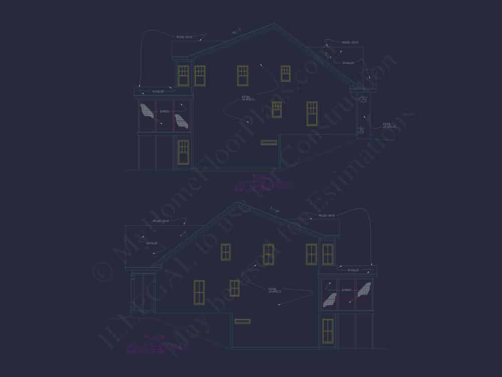Modern Duplex House Plan with Blueprint and CAD Designs