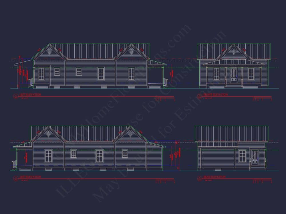American Cottage House Plan - 3-Bed, 2-Bath, 1,625 SF