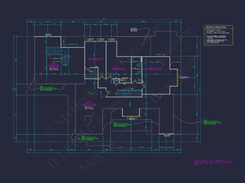 Elegant House Floor Plan with Detailed CAD Designs & Blueprints