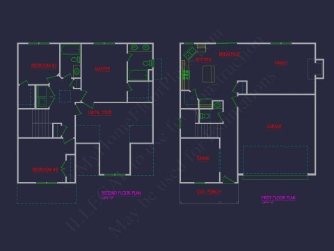Elegant Traditional House Plan with Complete Blueprint Designs