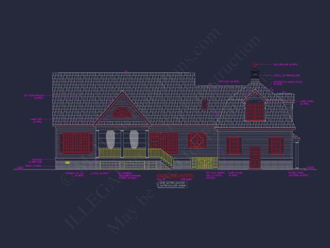 Cape Cod Home Plan - 3-Bed, 3-Bath, 1,863 SF