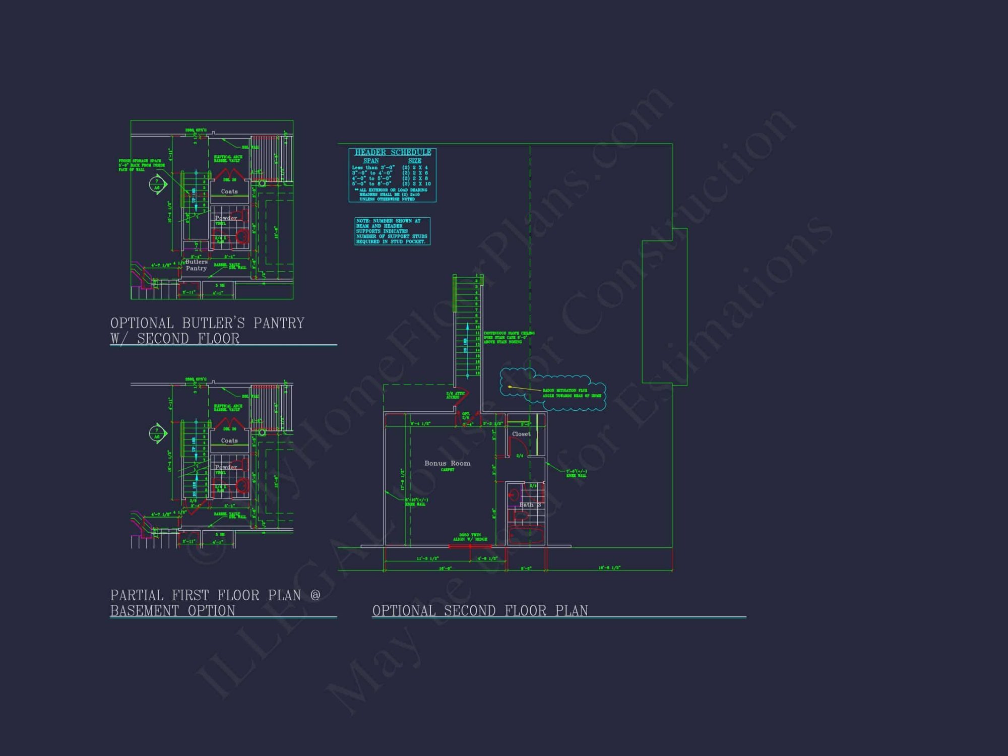 Traditional House Plan with CAD Blueprint | Spacious 54' x 54' Design