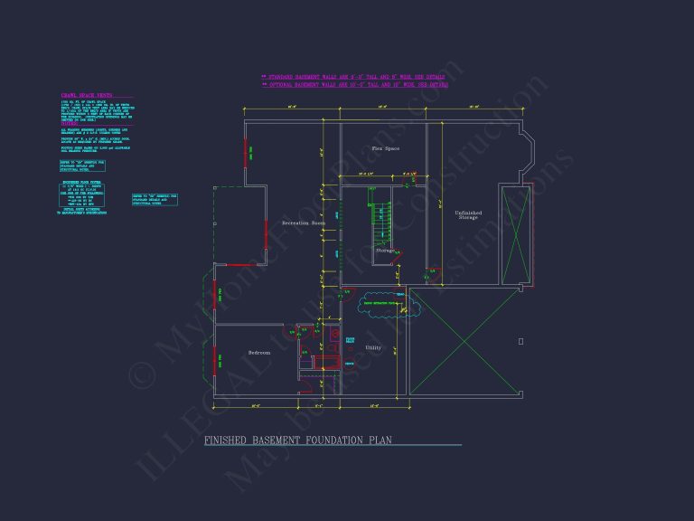Traditional House Plan with CAD Blueprint | Spacious 54' x 54' Design