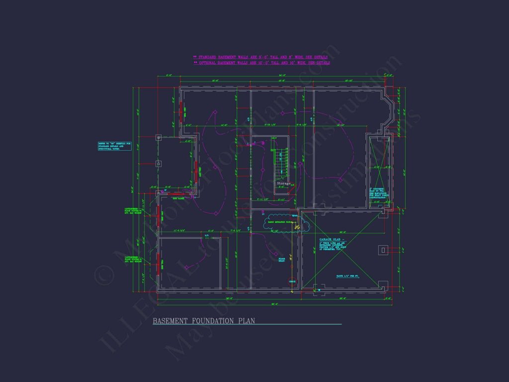 Traditional House Plan with CAD Blueprint | Spacious 54' x 54' Design