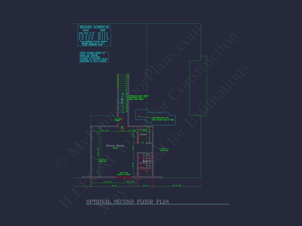 Traditional House Plan with CAD Blueprint | Spacious 54' x 54' Design
