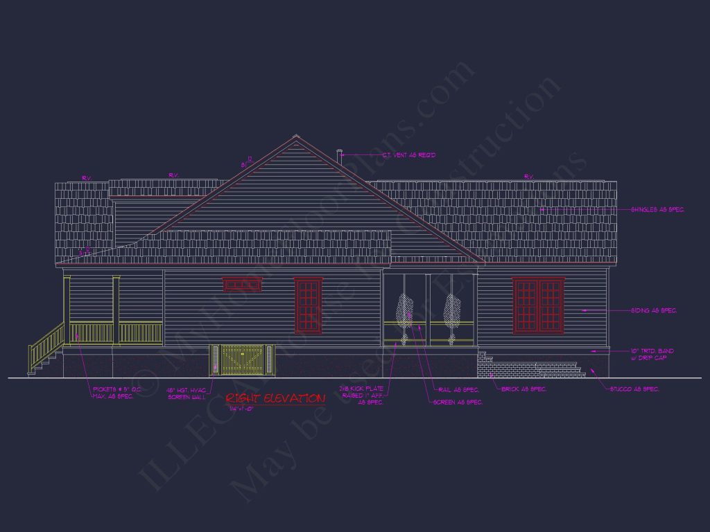 Traditional Craftsman House Plan with Blueprint & CAD Designs