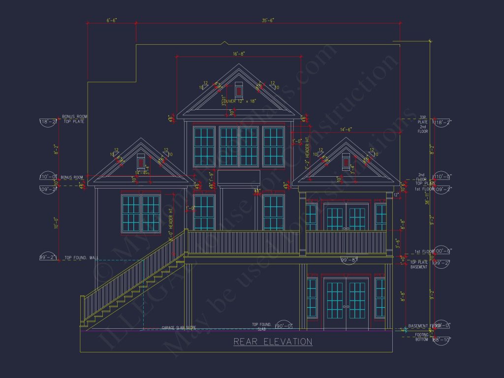 Customizable House Plan with 3 Bedrooms, Basement & CAD Designs