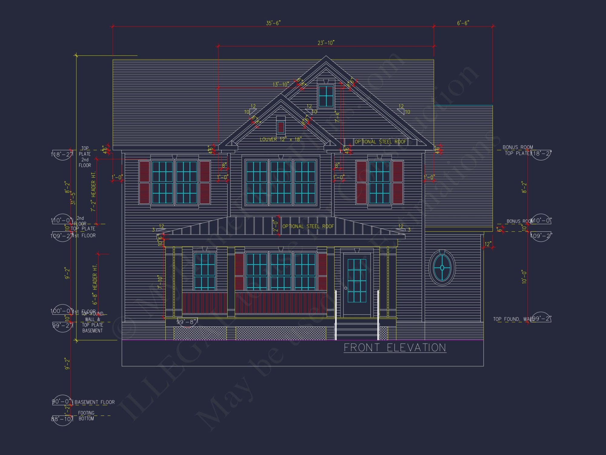 Customizable House Plan with 3 Bedrooms, Basement & CAD Designs