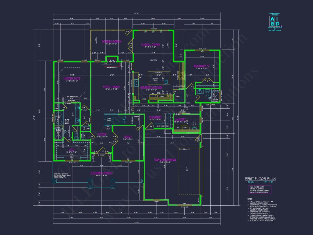 Custom House Design Blueprint with Floor Plans & CAD Features