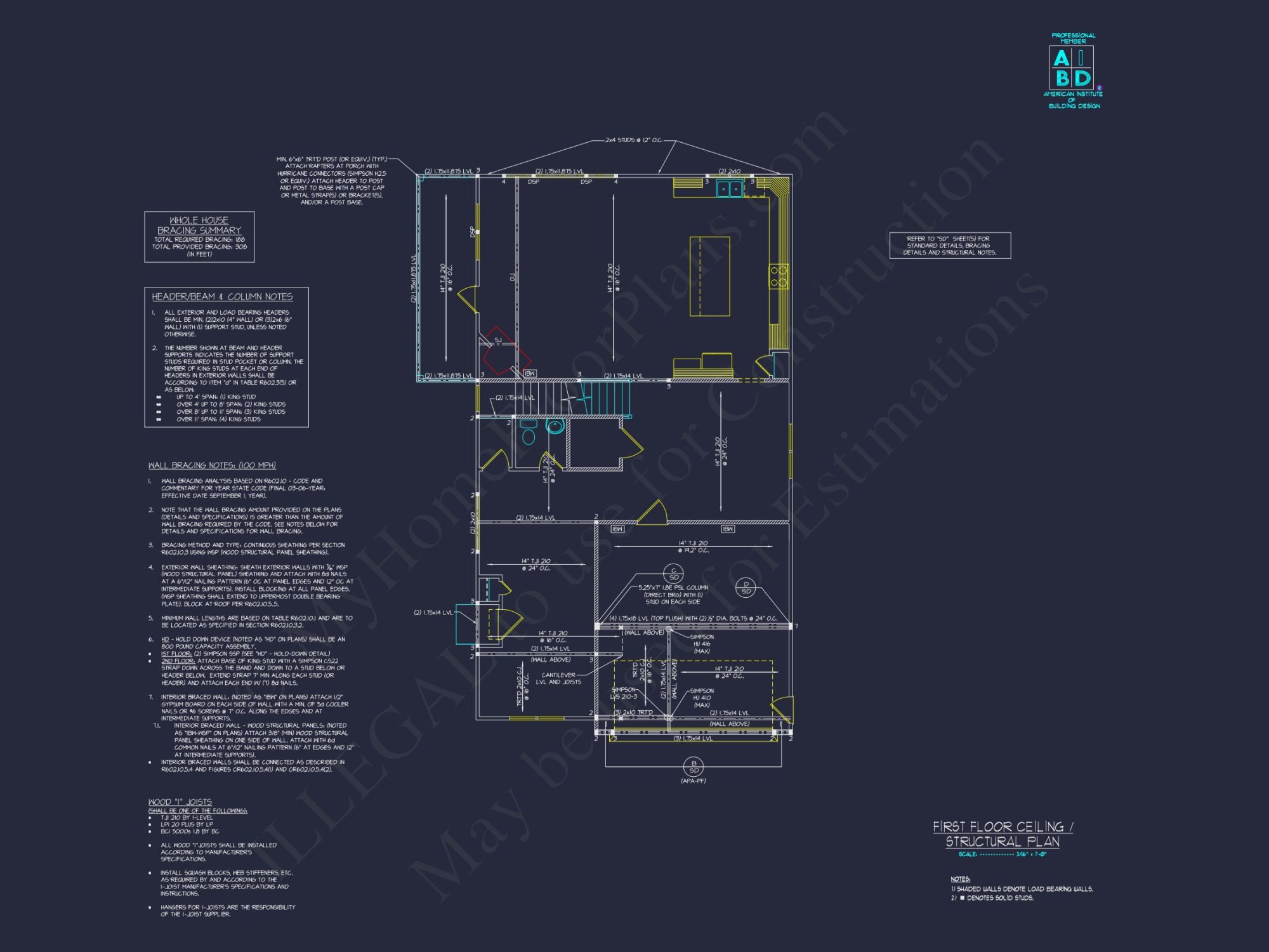 Elegant House Design with Floor Plans, Blueprints & CAD Architecture