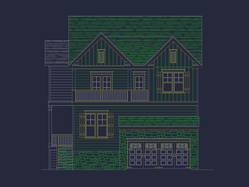 Elegant House Design with Floor Plans, Blueprints & CAD Architecture