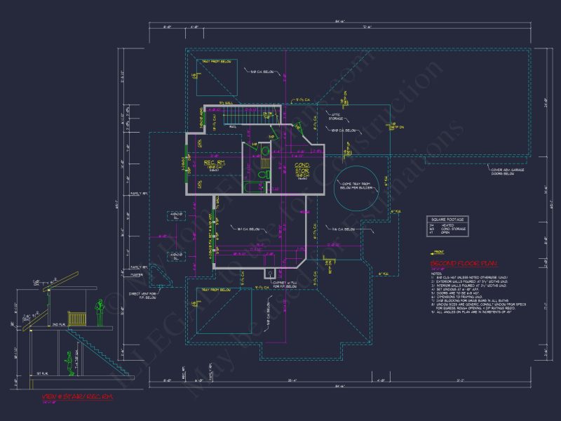 Traditional French Country House Floor Plan Blueprint