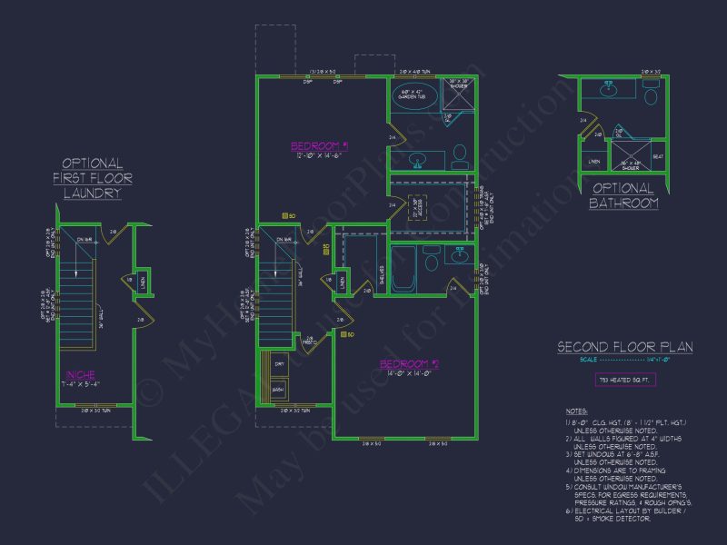 Craftsman House Plan with 2-Story Design and CAD Blueprint