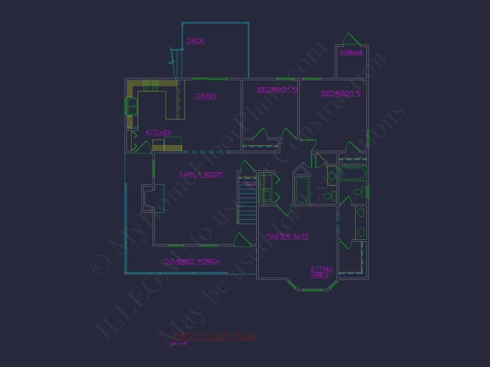 Cape Cod Home Plan - 3-Bed, 2-Bath, 1,850 SF