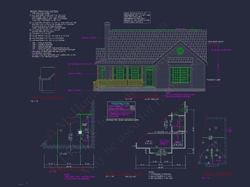 Cape Cod Home Plan - 3-Bed, 2-Bath, 1,850 SF