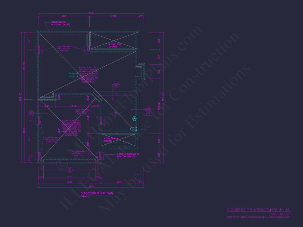 Traditional Colonial Home Plan - 3-Bed, 2.5-Bath, 2,075 SF