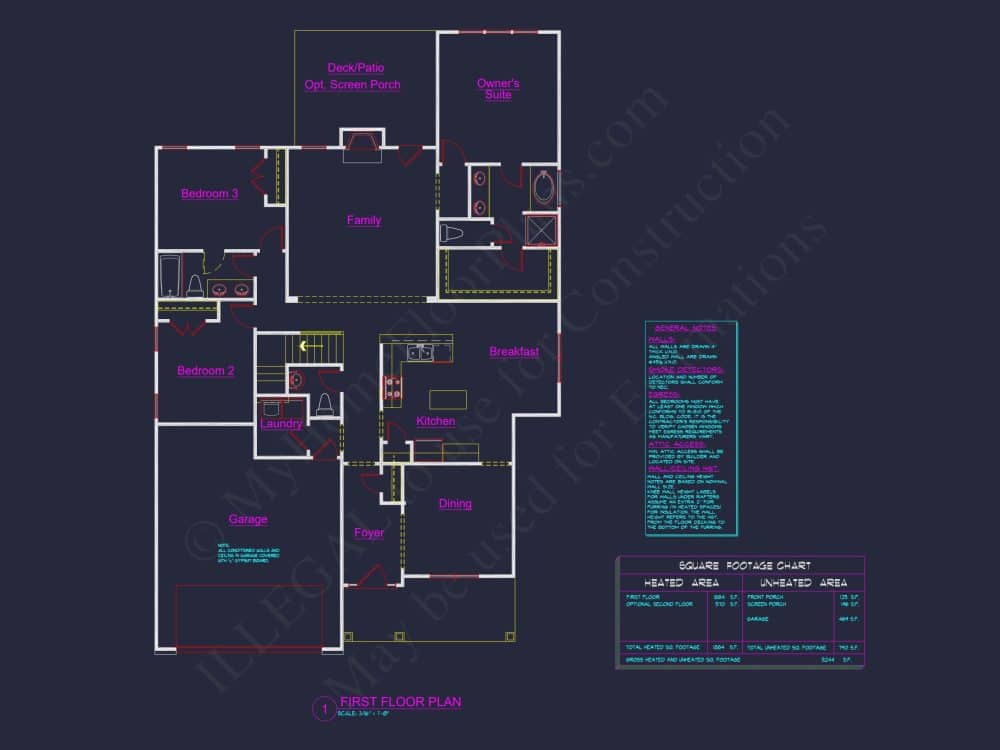 Dutch Colonial Home Plan - 3-Bed, 2.5-Bath, 2,350 SF