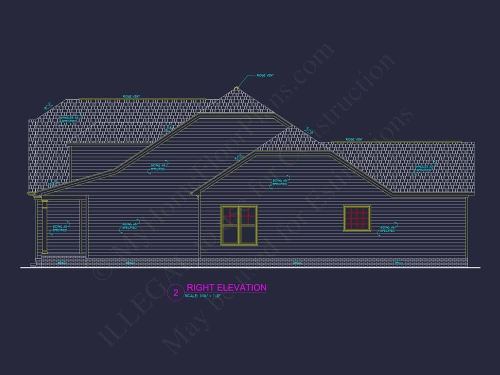 Dutch Colonial Home Plan - 3-Bed, 2.5-Bath, 2,350 SF
