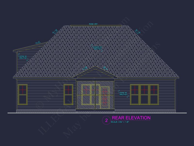 Traditional Colonial Home Plan - 3-Bed, 2.5-Bath, 2,665 SF
