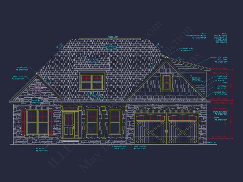 Traditional Colonial Home Plan - 3-Bed, 2.5-Bath, 2,665 SF