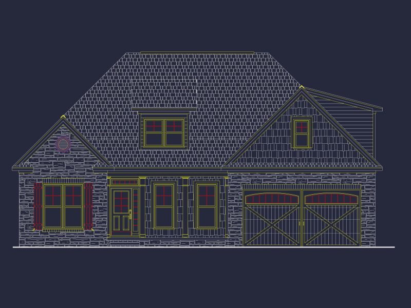 Traditional Colonial Home Plan - 3-Bed, 2.5-Bath, 2,665 SF