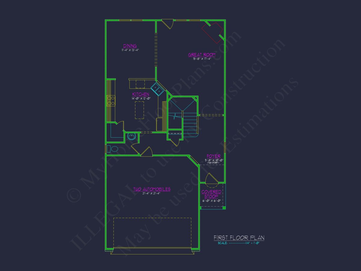 Tudor Revival House Plan - 3-Bed, 2.5-Bath, 2,150 SF