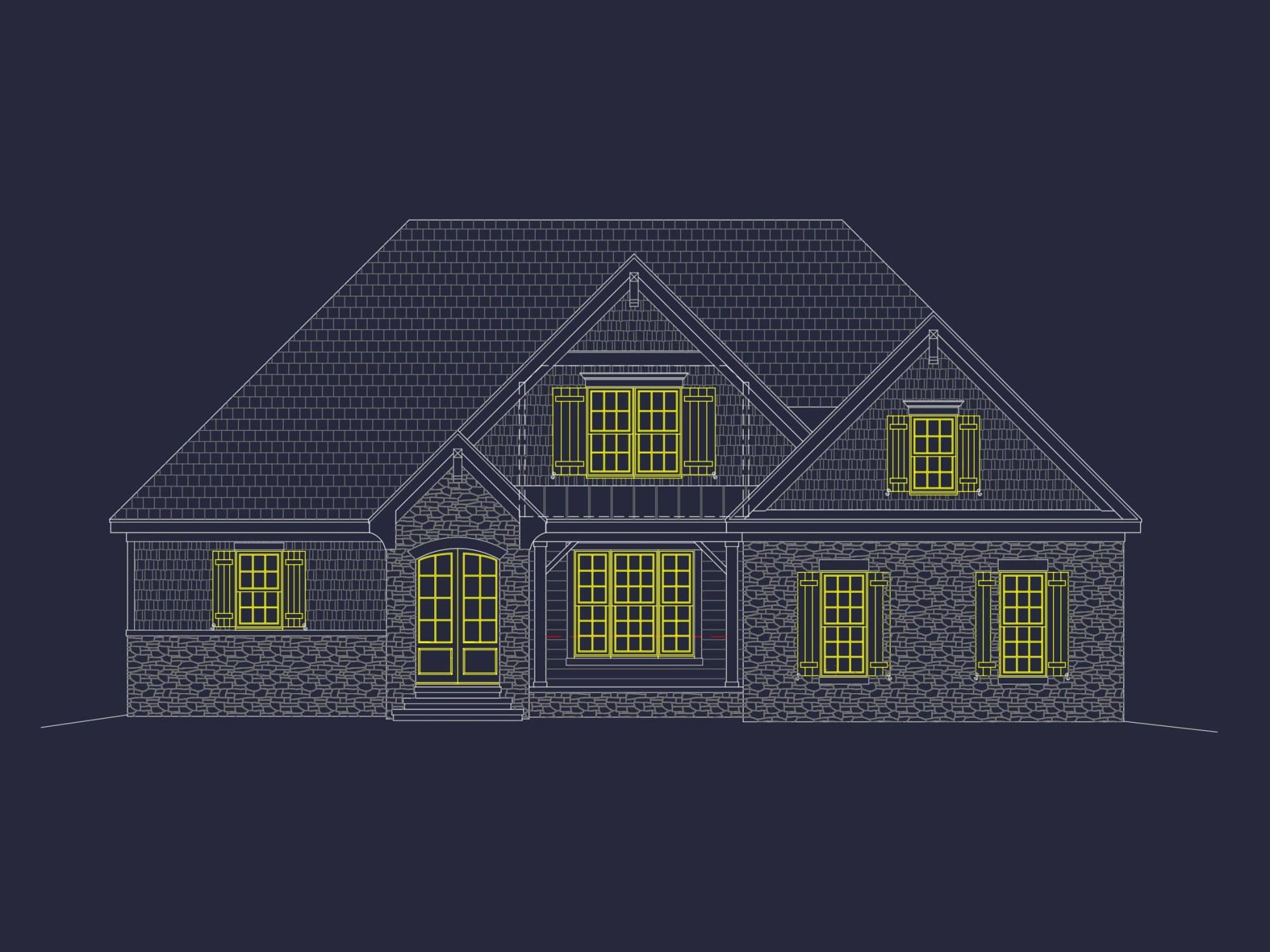 Custom House Plan: Floor Plan, CAD Blueprint & Designs