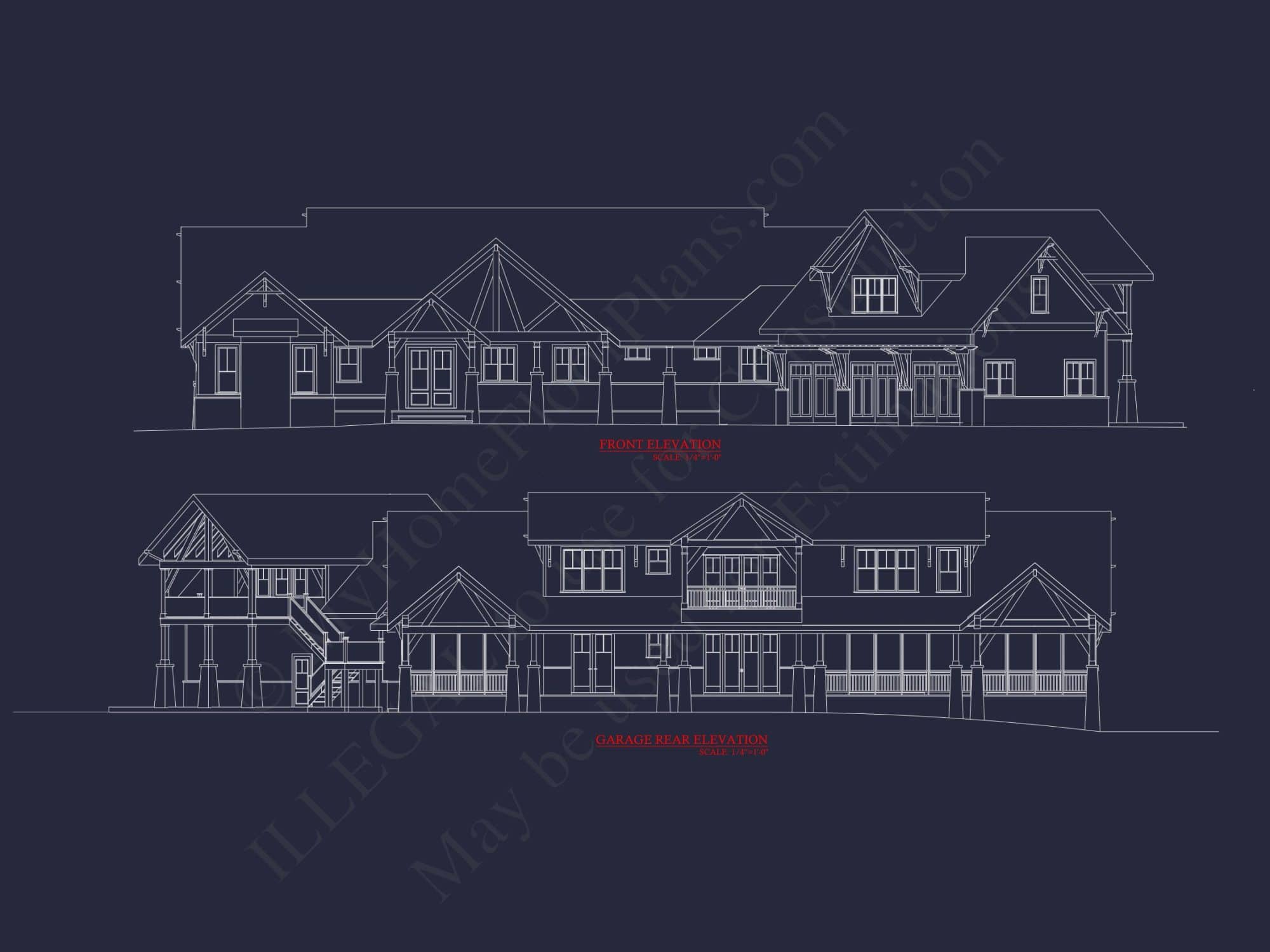 Modern House Floor Plan with CAD Designs and Blueprint