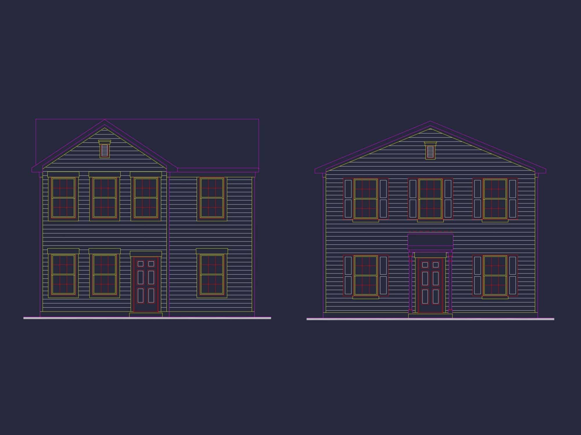 Traditional Colonial Home Plan - 3-Bed, 2.5-Bath, 1,190 SF