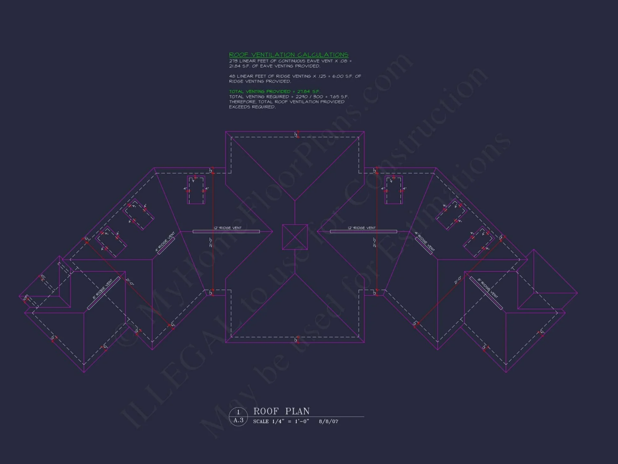 94' Wide Clu1$1House$2Floor Plan - Architectural CAD Blueprints