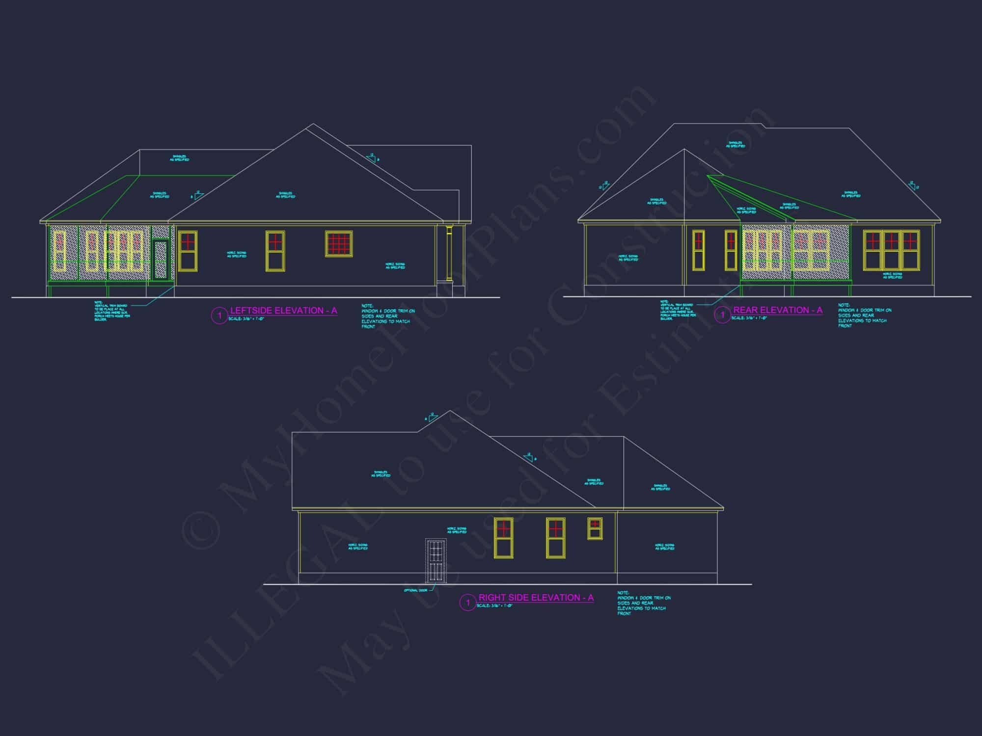 Traditional Suburban Home Plan - 3-Bed, 2-Bath, 2,000 SF