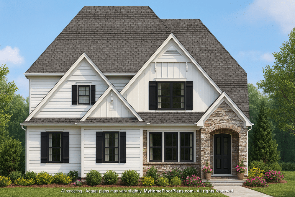 Beautiful House Plan Blueprint with CAD Designs and Floor Plans