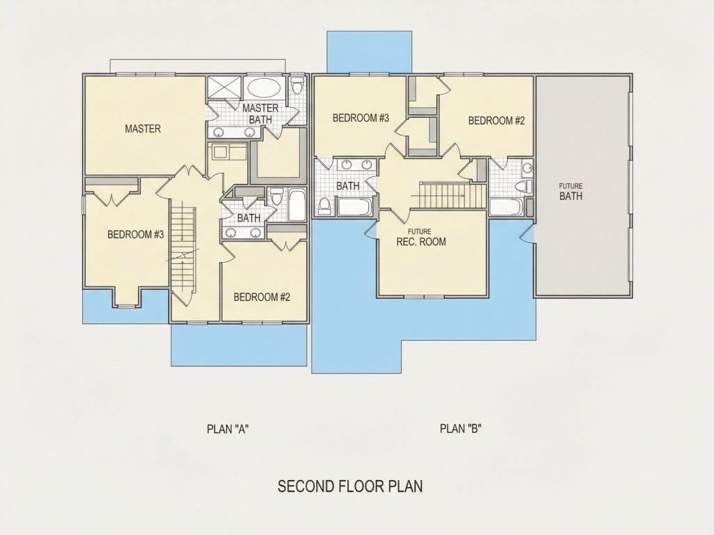 Traditional Suburban Home Plan - 4-Bed, 3-Bath, 2,800 SF